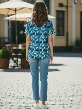 Wildfang | Tops | Nwt Wildfang Essential Short Sleeve Button Up Blue ...